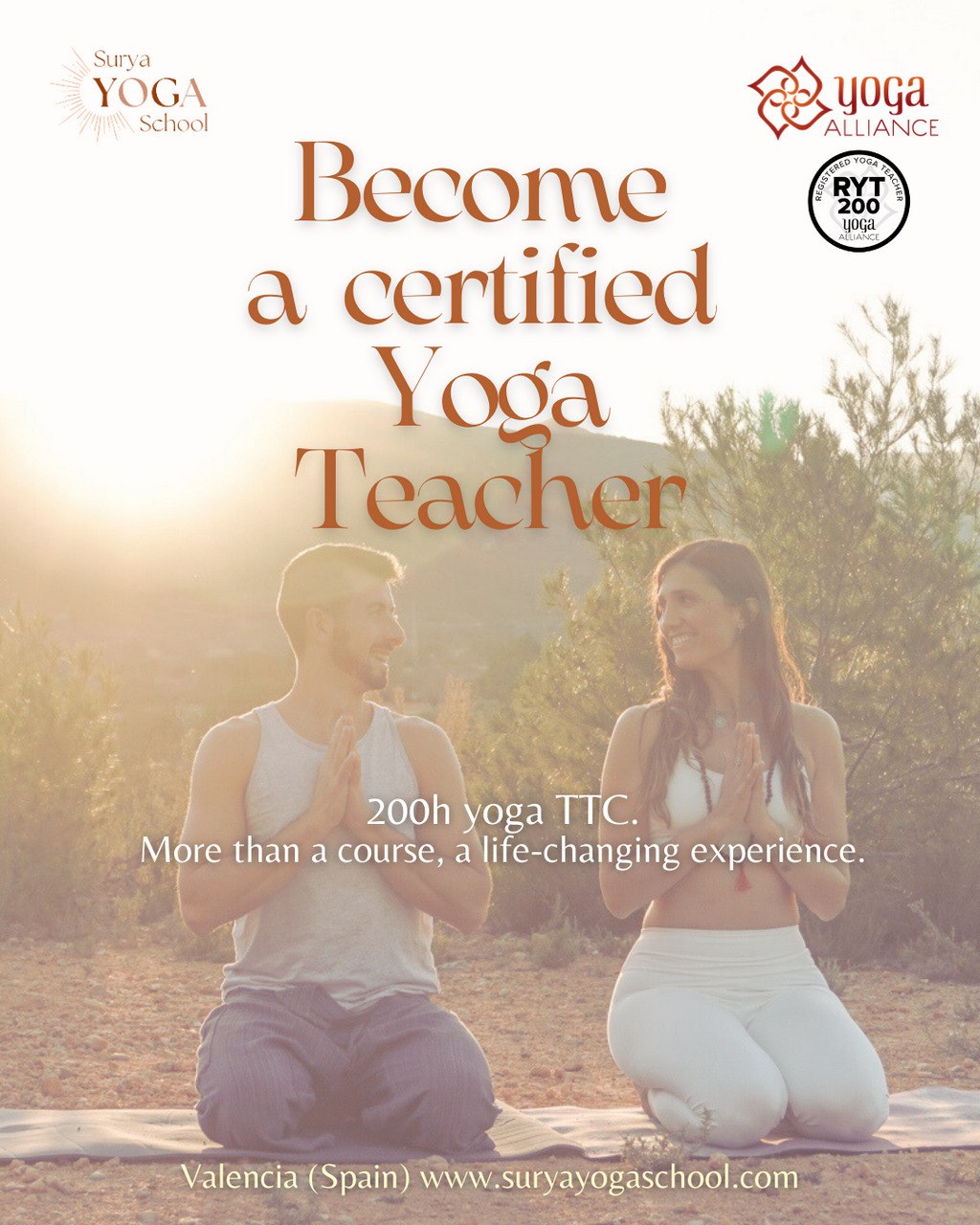Yoga teacher training Spain 200h | Become a certified yoga teacher